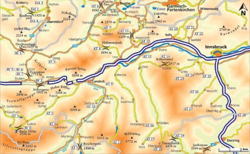 Alpenpässe und Passstraßen in Tirol