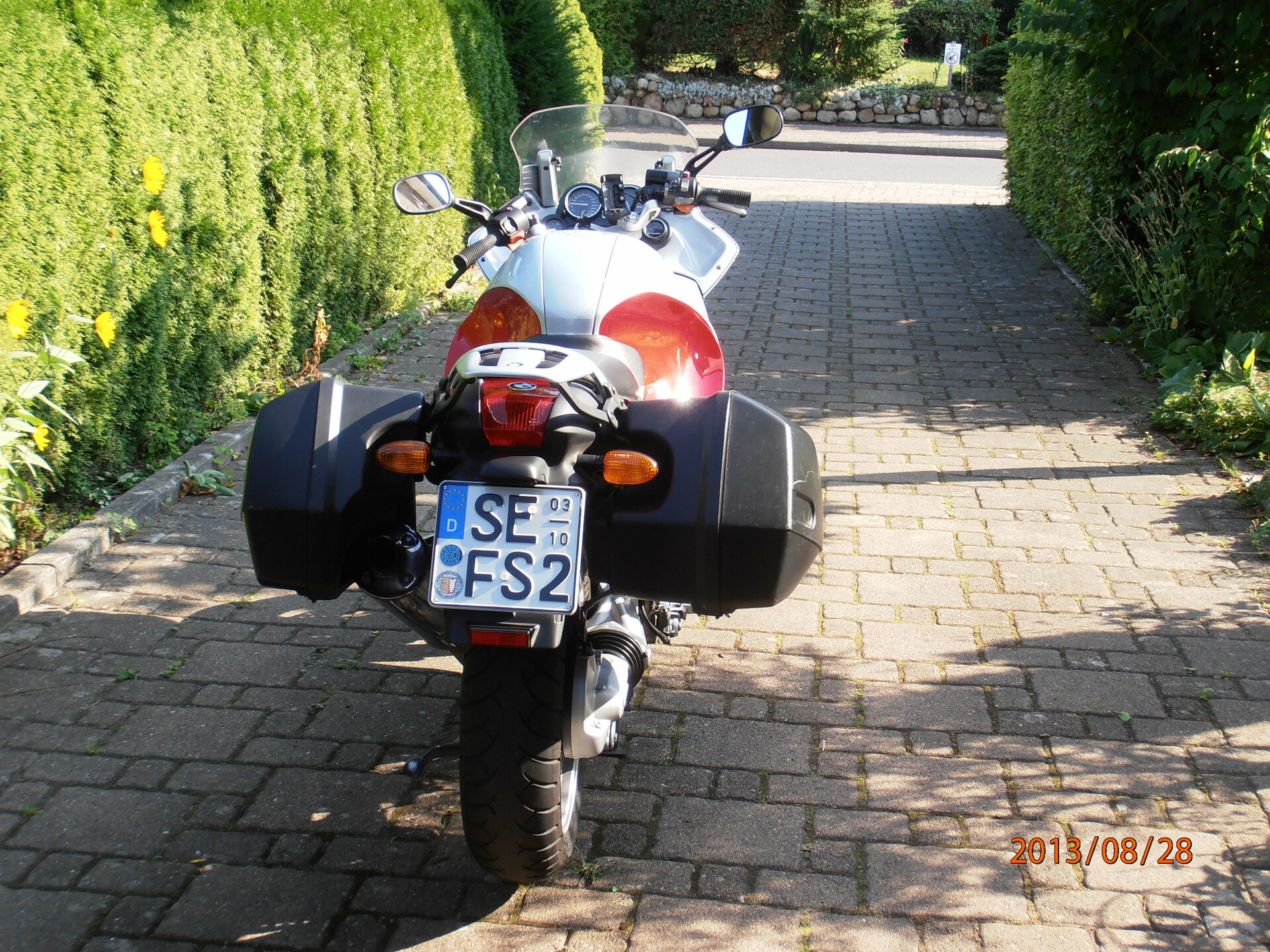Stilvolle Motorrad Zu Verschenken Fotos
